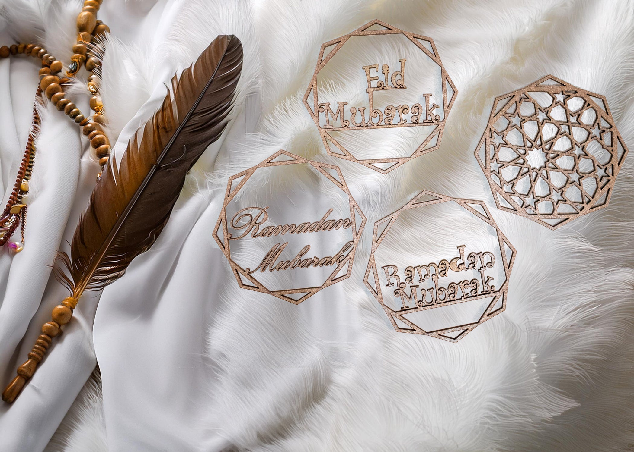 Set of 4 or 6 Ramadan and Eid Decors - Multiple color Choices – FHiN